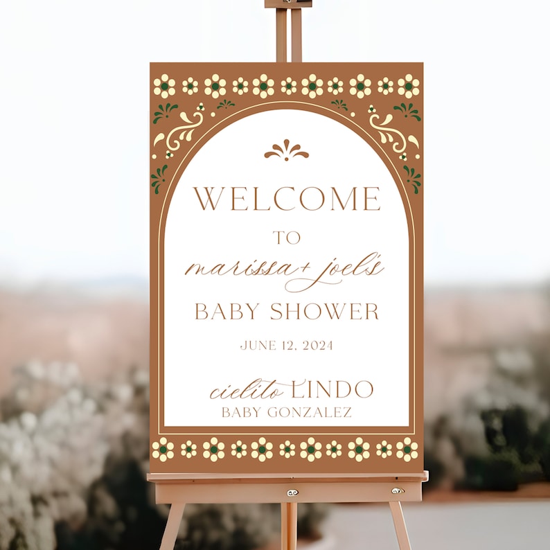 Cielito Lindo Welcome Sign, Talavera Barro Theme Welcome Sign, Baby ...