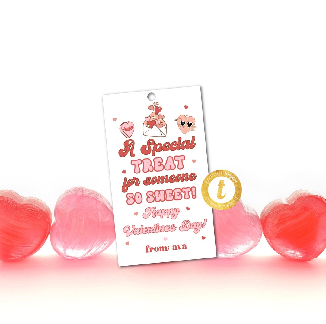 Printable Valentine's Day Tags, Editable Valentines Day Tags, Valentine ...