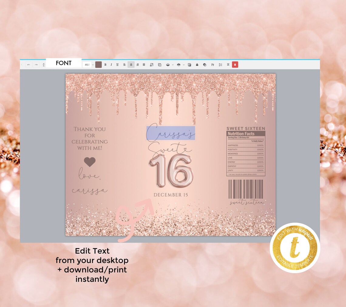 Frozen Chip Bag File Template, Birthday Chip Bag Editable Template ...