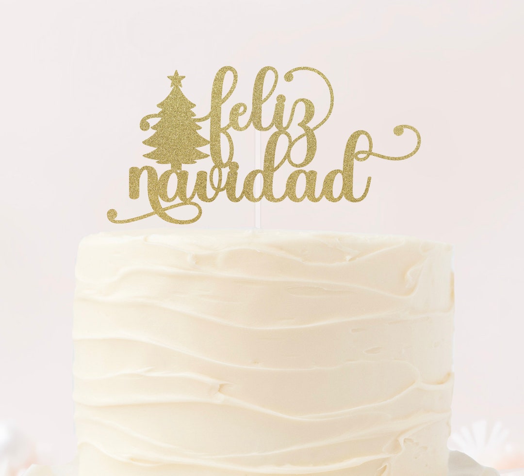 Feliz Navidad Cake Topper, Navidad, Pastel De Navidad Decoración - Etsy