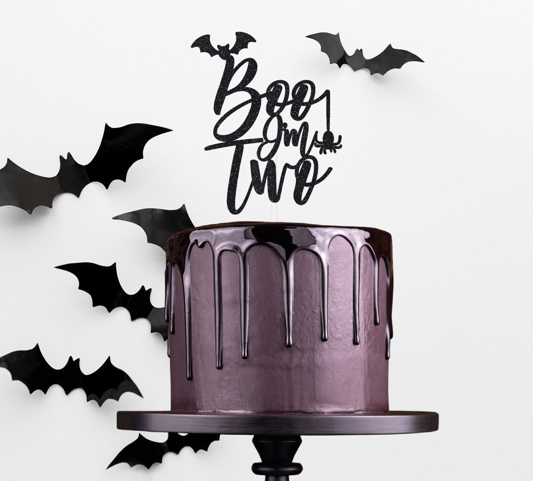 Boo I'm Two Cake Topper, Halloween Cake Topper, Boo Cake Topper, Two ...