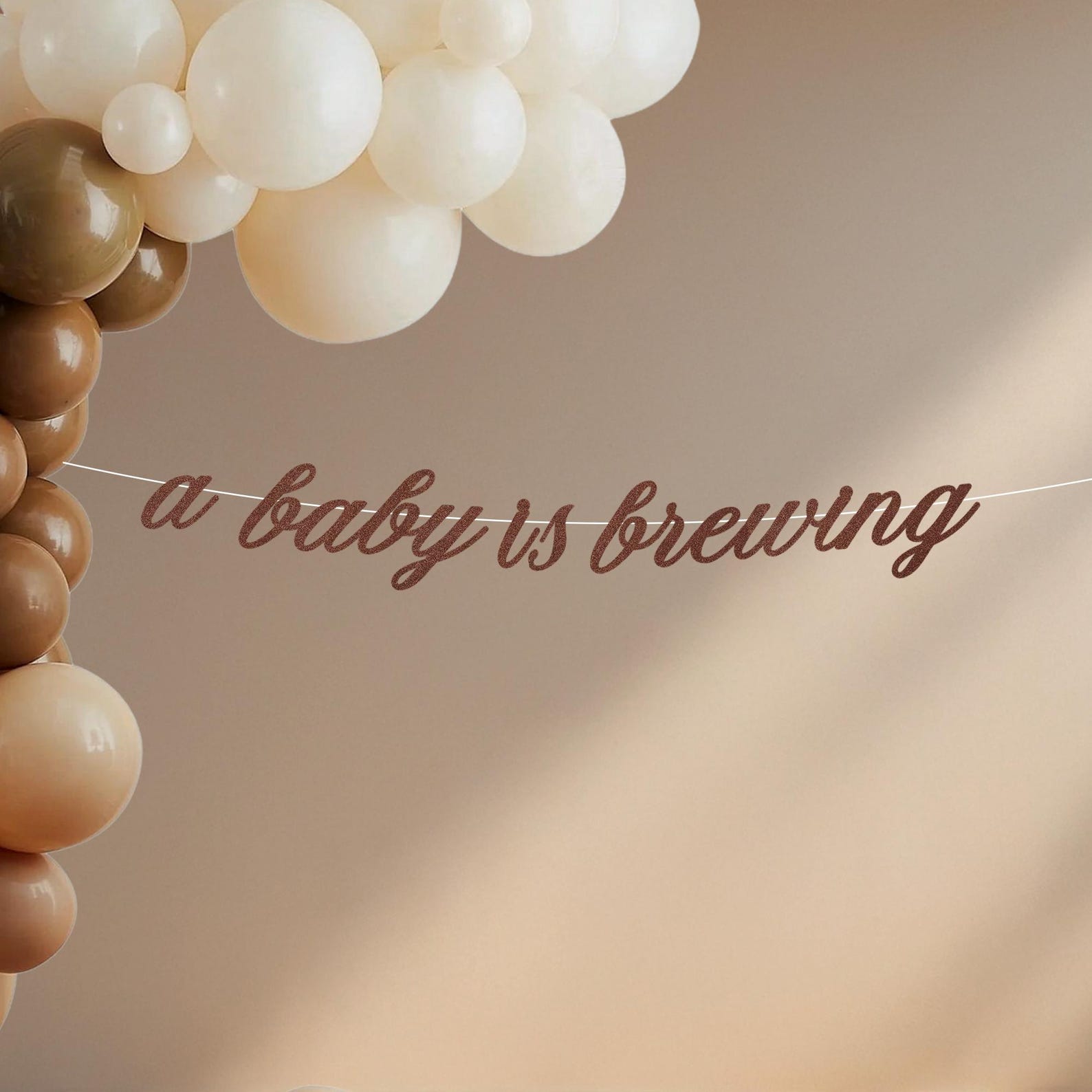 A Baby is Brewing Banner, Coffee Theme Baby Shower - Etsy