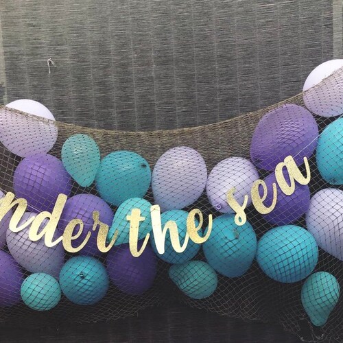 Under the Sea Birthday Banner Cute Watercolor Ocean Party - Etsy