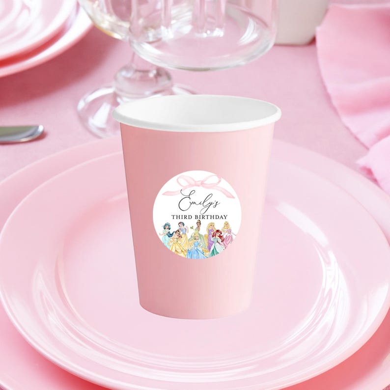 Princess Birthday Circle Labels, 2x2 Round Stickers - Etsy