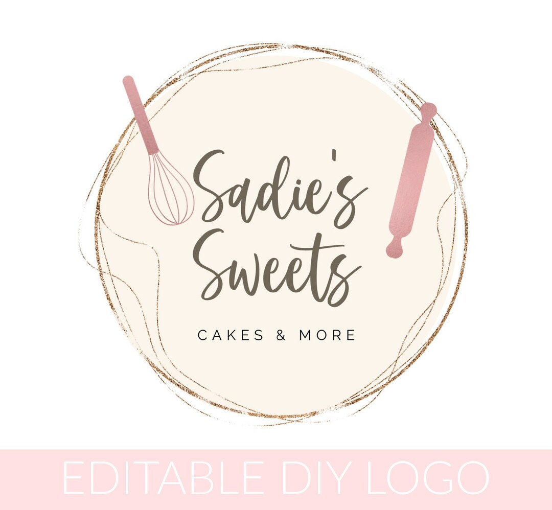 Baking Business Logo, Baker Logo, Sweets Logo, Diy Branding, Logo ...