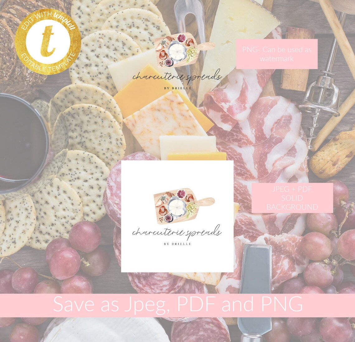 Charcuterie Business Logo, Cheese Board Logo, Charcuterie Logo, Diy ...