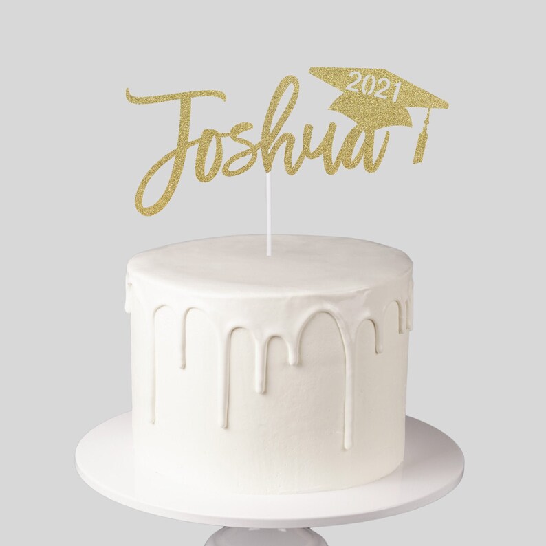 Graduation Cake Topper Name Grad Cake Topper 2021 Cake | Etsy