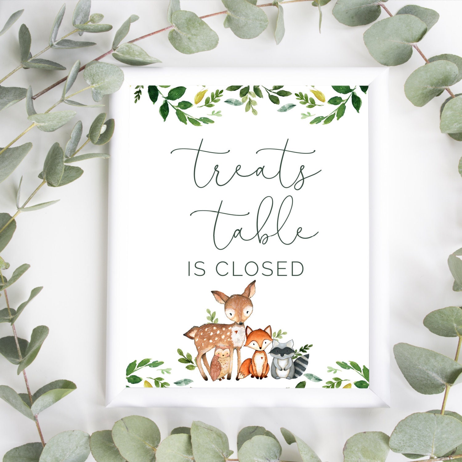 Letrero imprimible de mesa de golosinas cerrada, letrero de mesa de ...