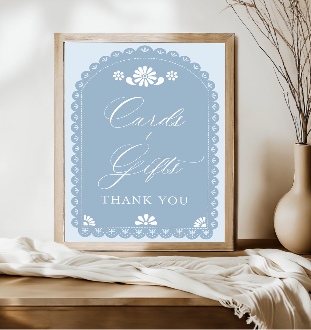 Talavera Gifts Sign, Cards and Gifts Printable Sign, Editable Template ...