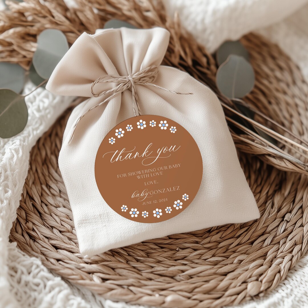 Talavera Flowers Circle Favor Tag, Party Favor Circle Tag, Tag Para ...