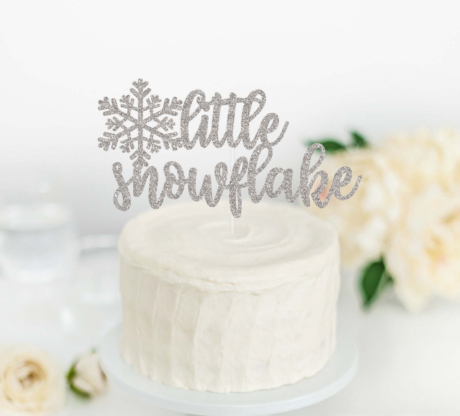 Little Snowflake Cake Topper, Snowflake Cake Topper, Winter Cake Topper ...