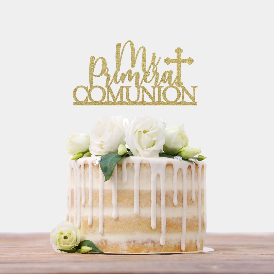 Mi Primera Comunion Cake Topper, First Communion - Etsy