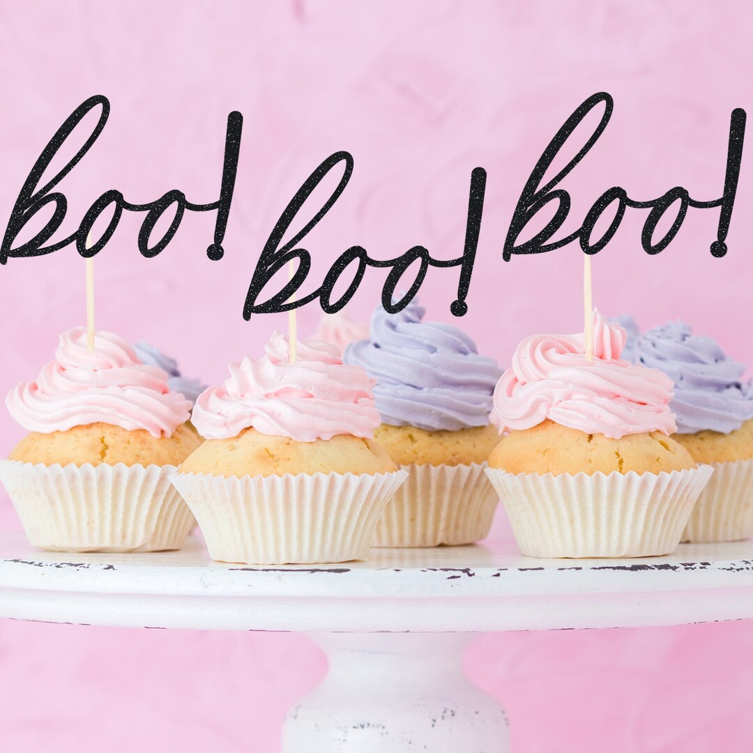 Boo Cupcake Topper, Halloween Cupcake Topper, Little Boo - Etsy