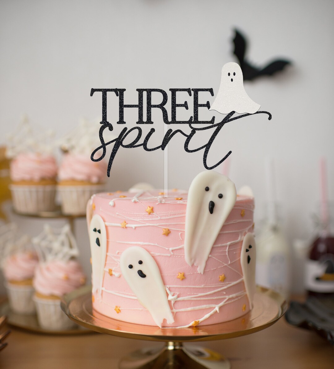 THREE Spirit Ghost Cake Topper, Halloween Cake Topper, 3 Spirit Cake ...