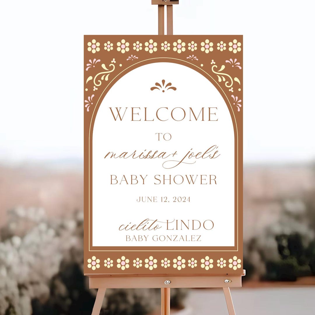 Cielito Lindo Welcome Sign, Talavera Barro Theme Welcome Sign, Baby ...