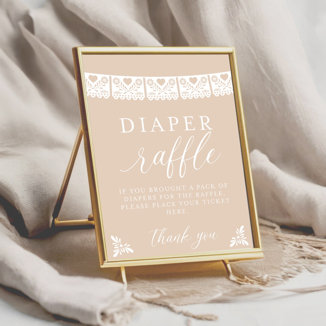 Cielito Lindo Diaper Raffle Sign, Diaper Raffle Printable Sign, Rifa De ...