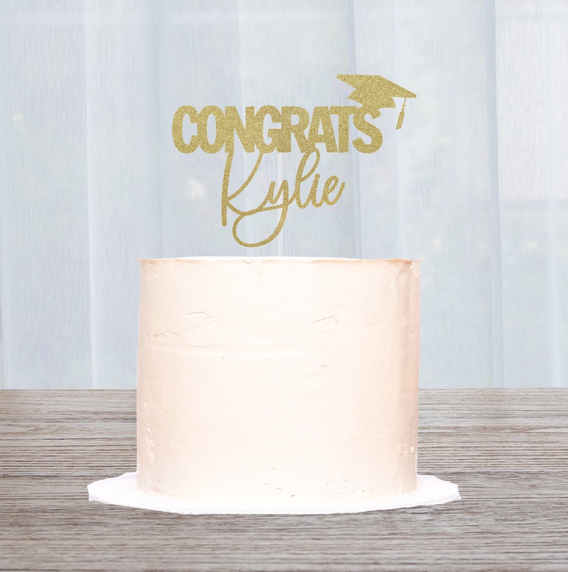 Graduation Cake Topper, Name Grad Cake Topper, Congrats Grad Cake ...