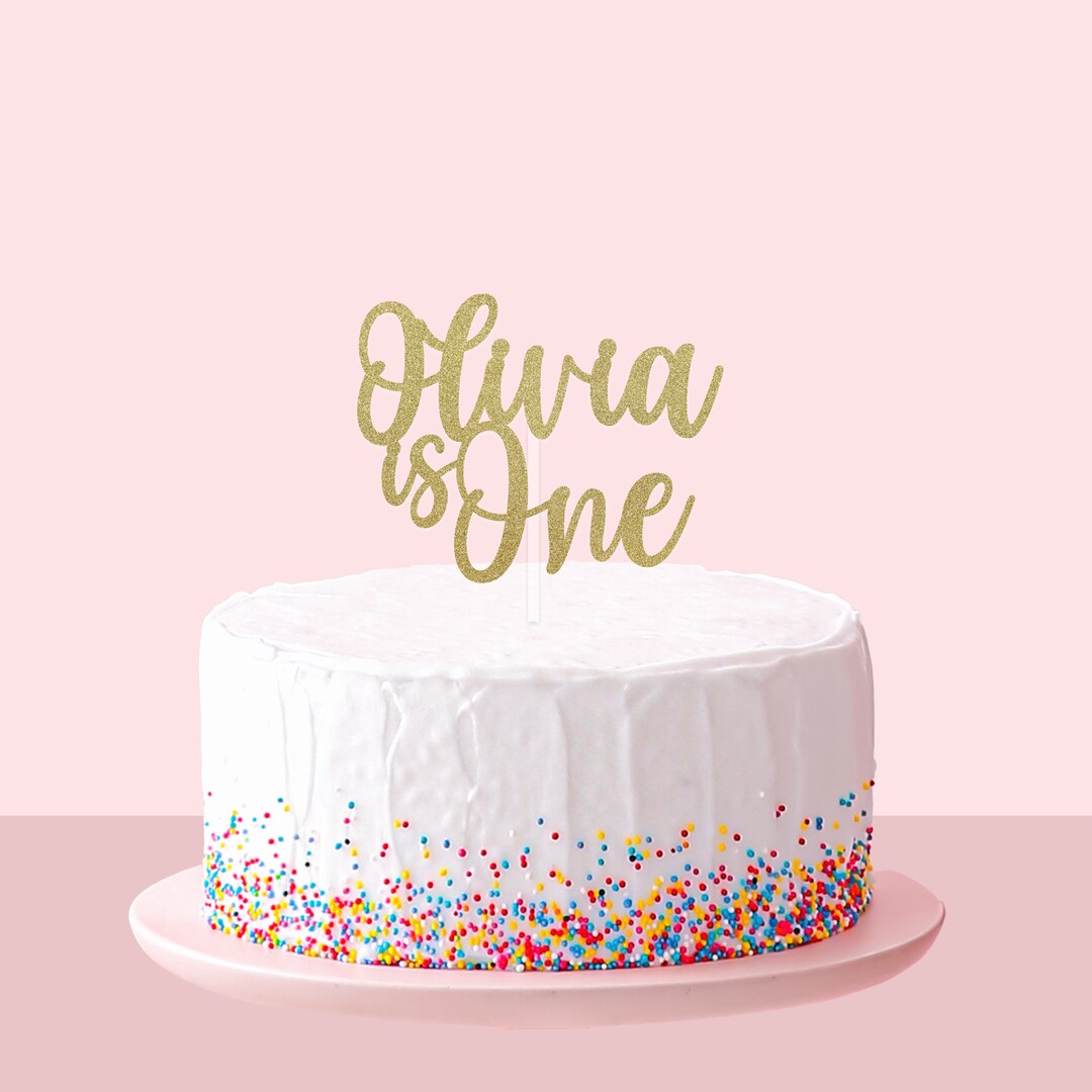 One Cake Topper, Custom Cake Topper, First Birthday Cake Topper - Etsy