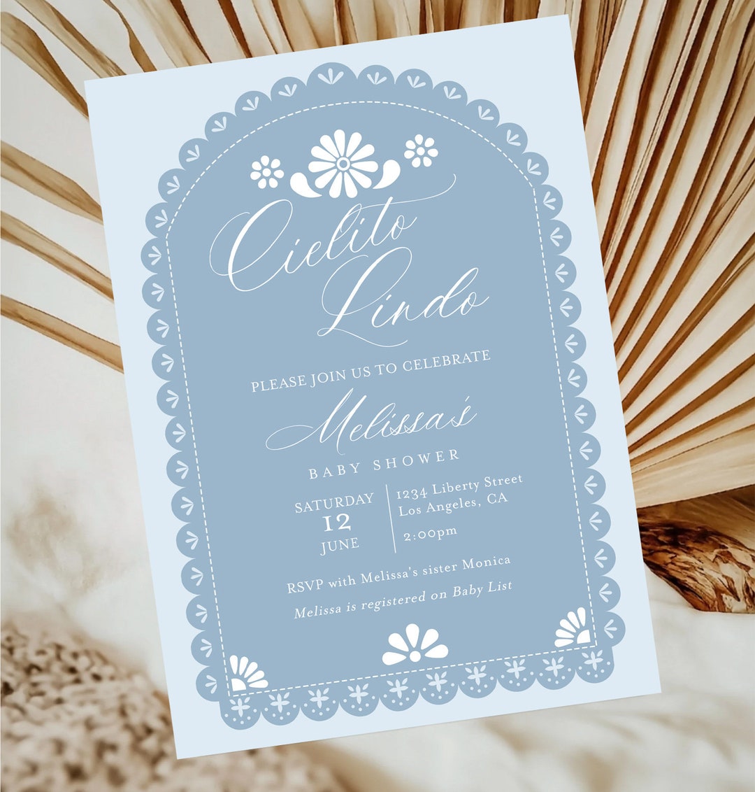 Cielito Lindo Baby Shower Invitation, Talavera Theme Baby Shower ...