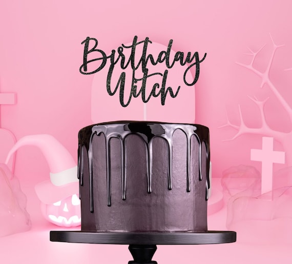 Birthday Witch Cake Topper Halloween Cake Topper Witch Cake - Etsy