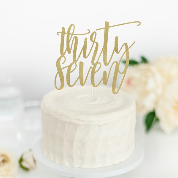 Happy 37th Birthday Cake Topper - Etsy