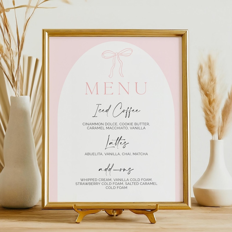 Coffee Menu Iced - Etsy UK