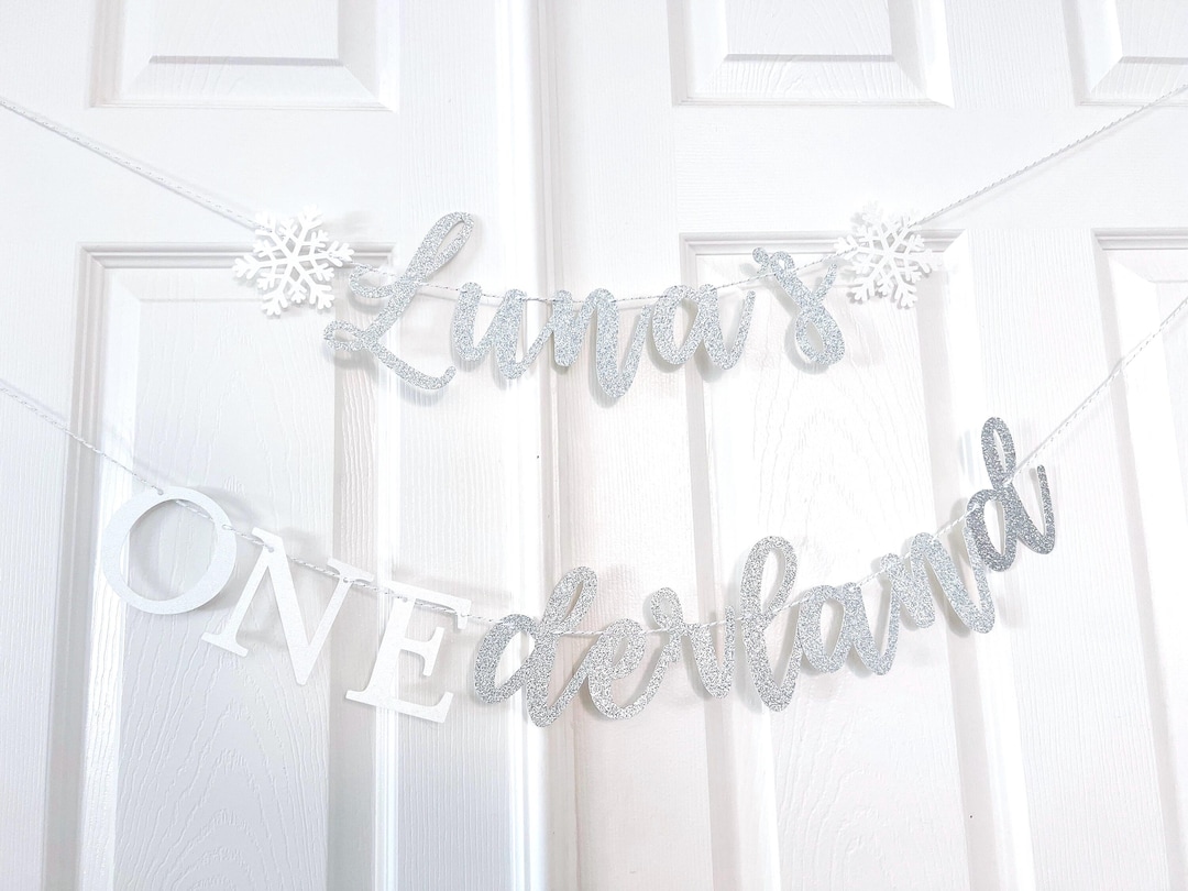 Winter Onederland Banner, First Birthday, Snowflake Theme - Etsy