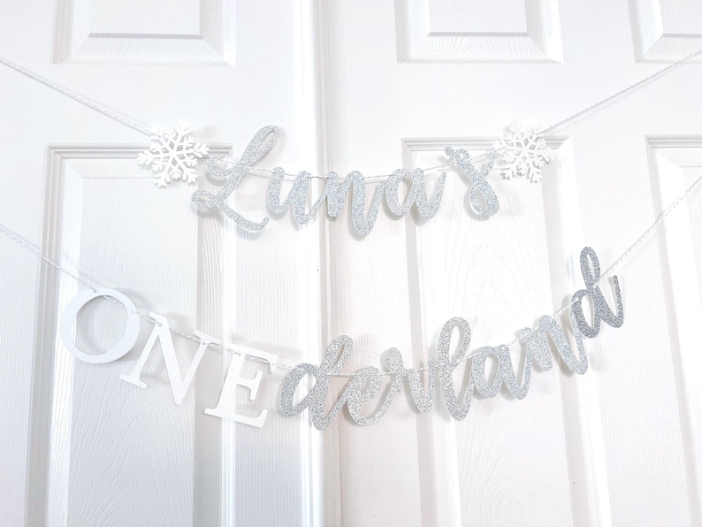 Winter Onederland Banner, First Birthday, Snowflake Theme - Etsy