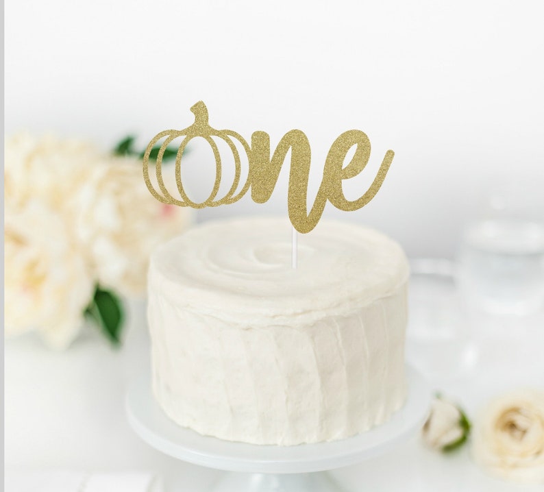 Pumpkin Cake Topper One Cake Topper First Birthday Cake | Etsy