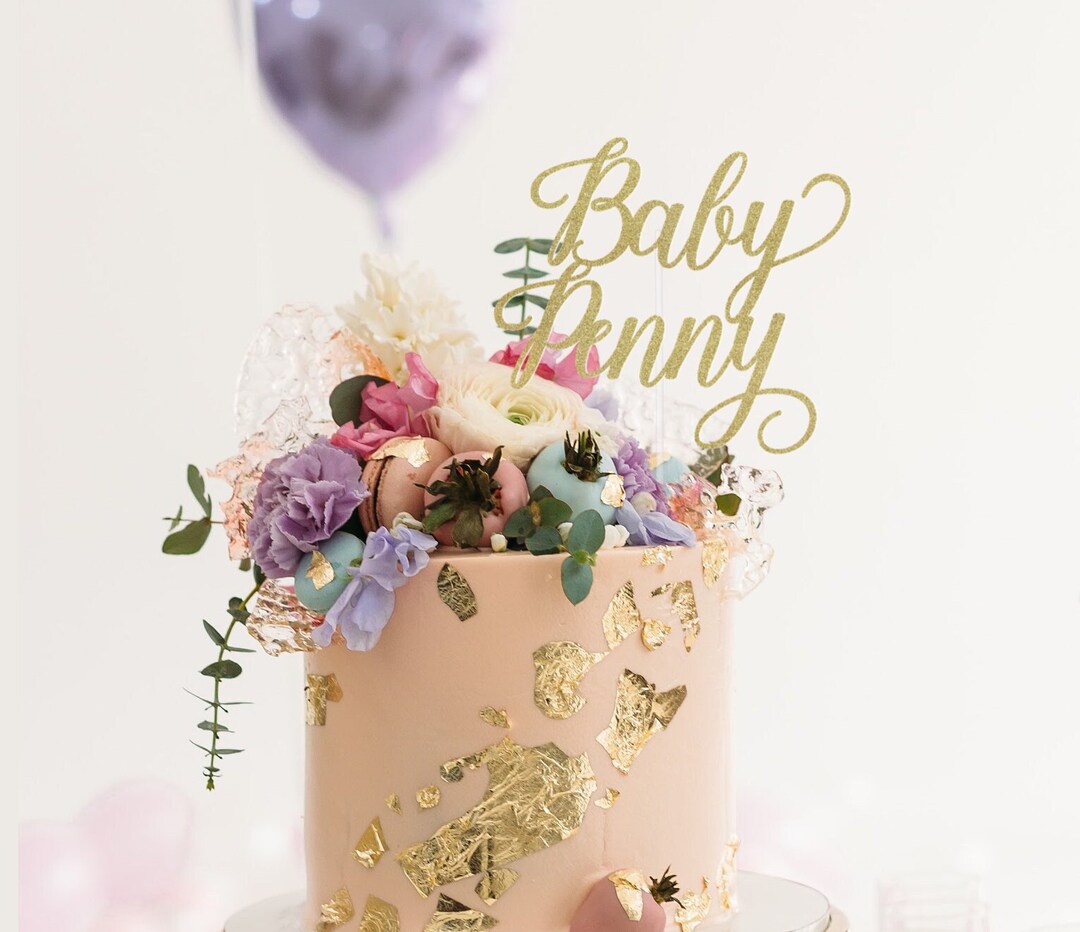 Baby Cake Topper, Baby Shower Cake Topper, Baby Name Cake Topper - Etsy