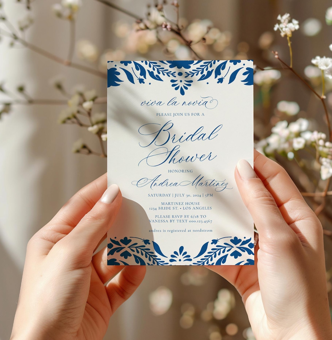 Talavera Bridal Shower Invitation, Viva La Novia, Despedida De Soltera ...