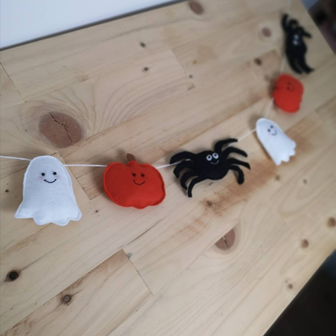 Spooky Halloween Banner With Ghosts Pumpkins and Spiders - Etsy