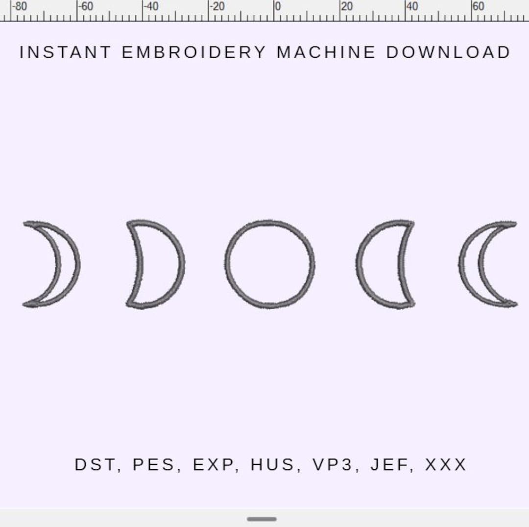 Moon Phases Embroidery Design – Instant Download - Etsy