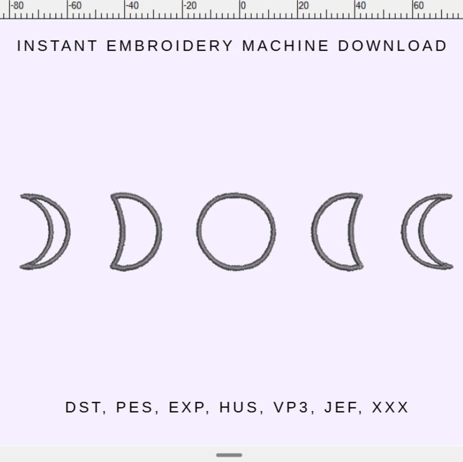 Moon Phases Embroidery Design – Instant Download - Etsy