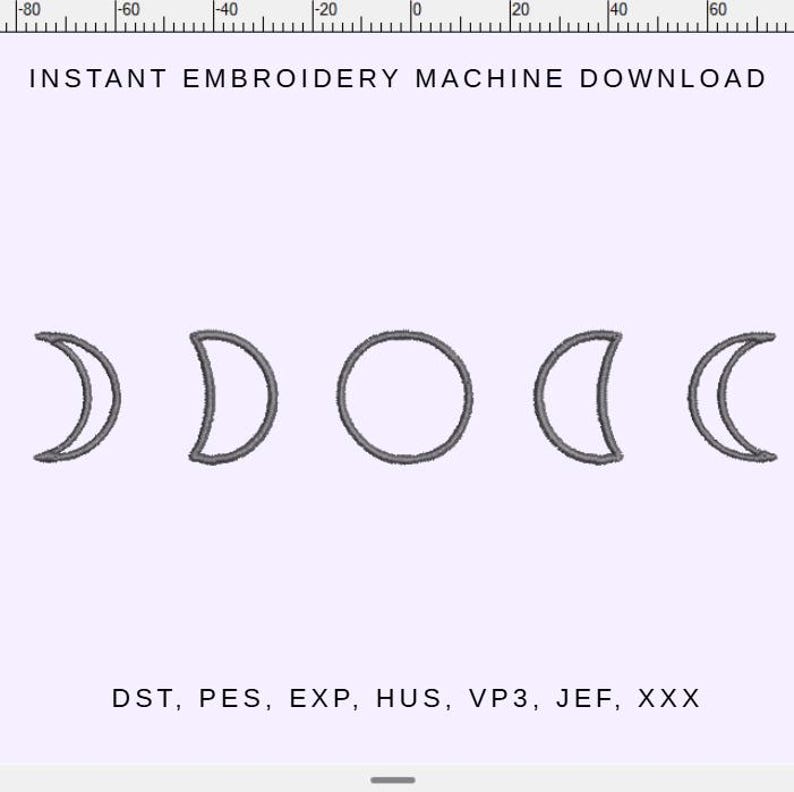 Moon Phases Embroidery Design – Instant Download - Etsy