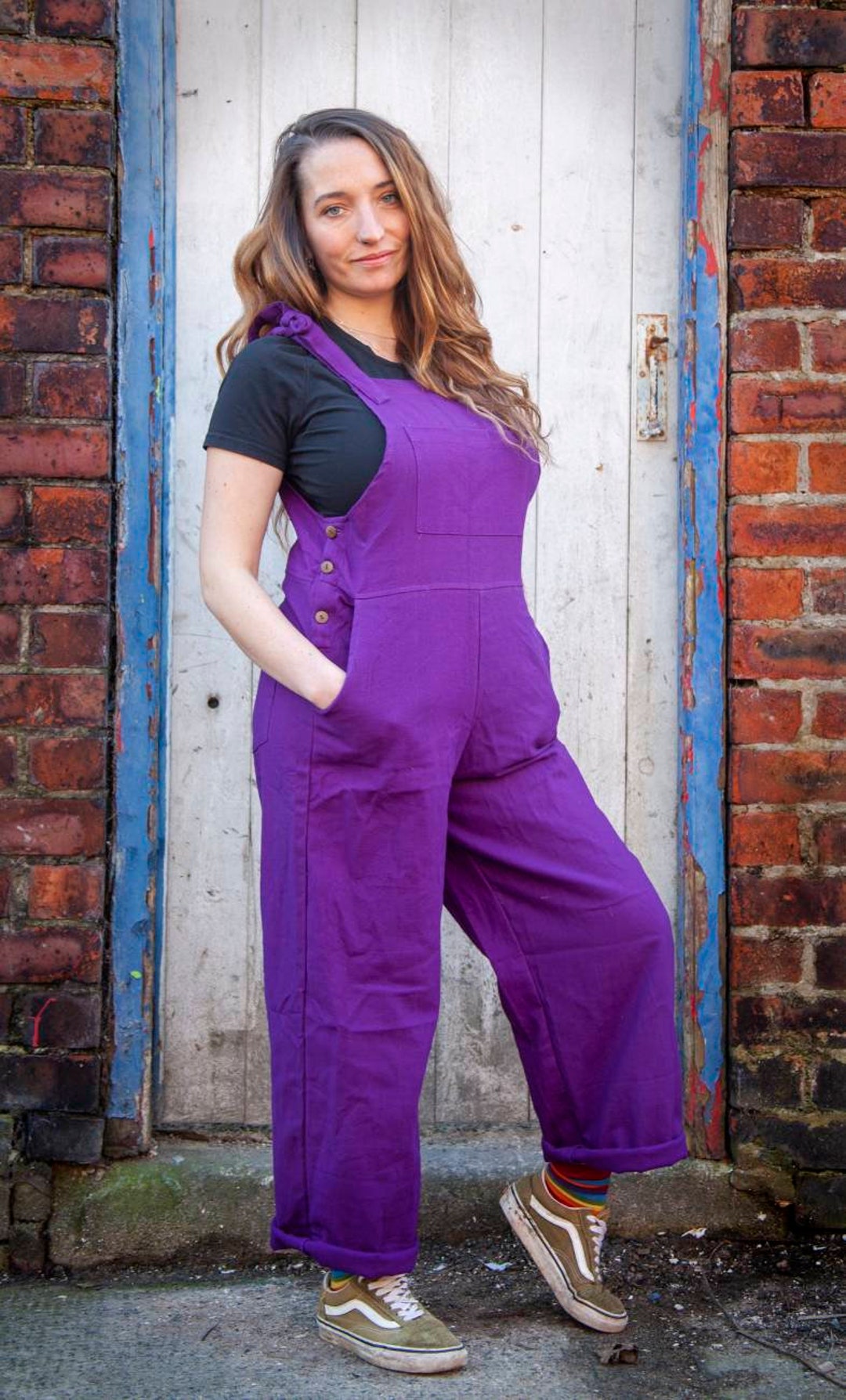 Woven Cotton Comfy Dungarees Small to XXL - Etsy