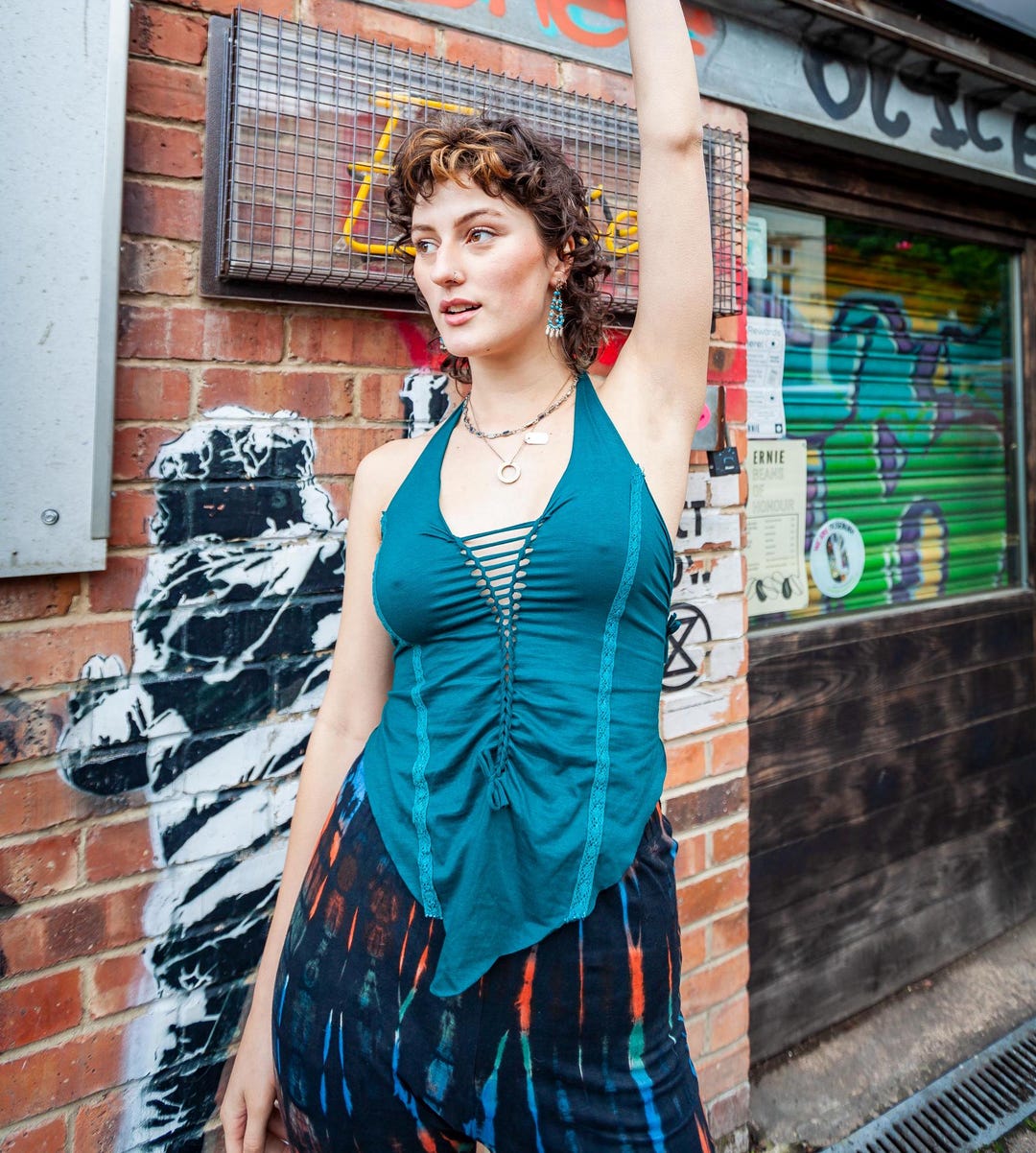 Handkerchief Triangle Braided Pixie Halter Neck Top - Etsy