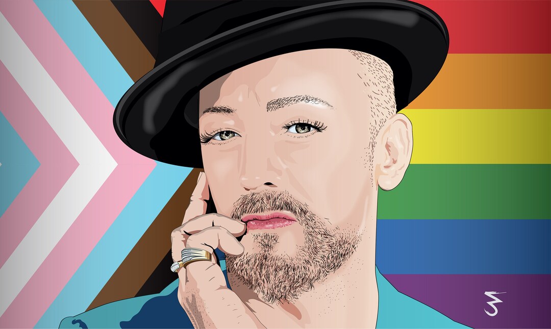 Boy George Portrait - Etsy