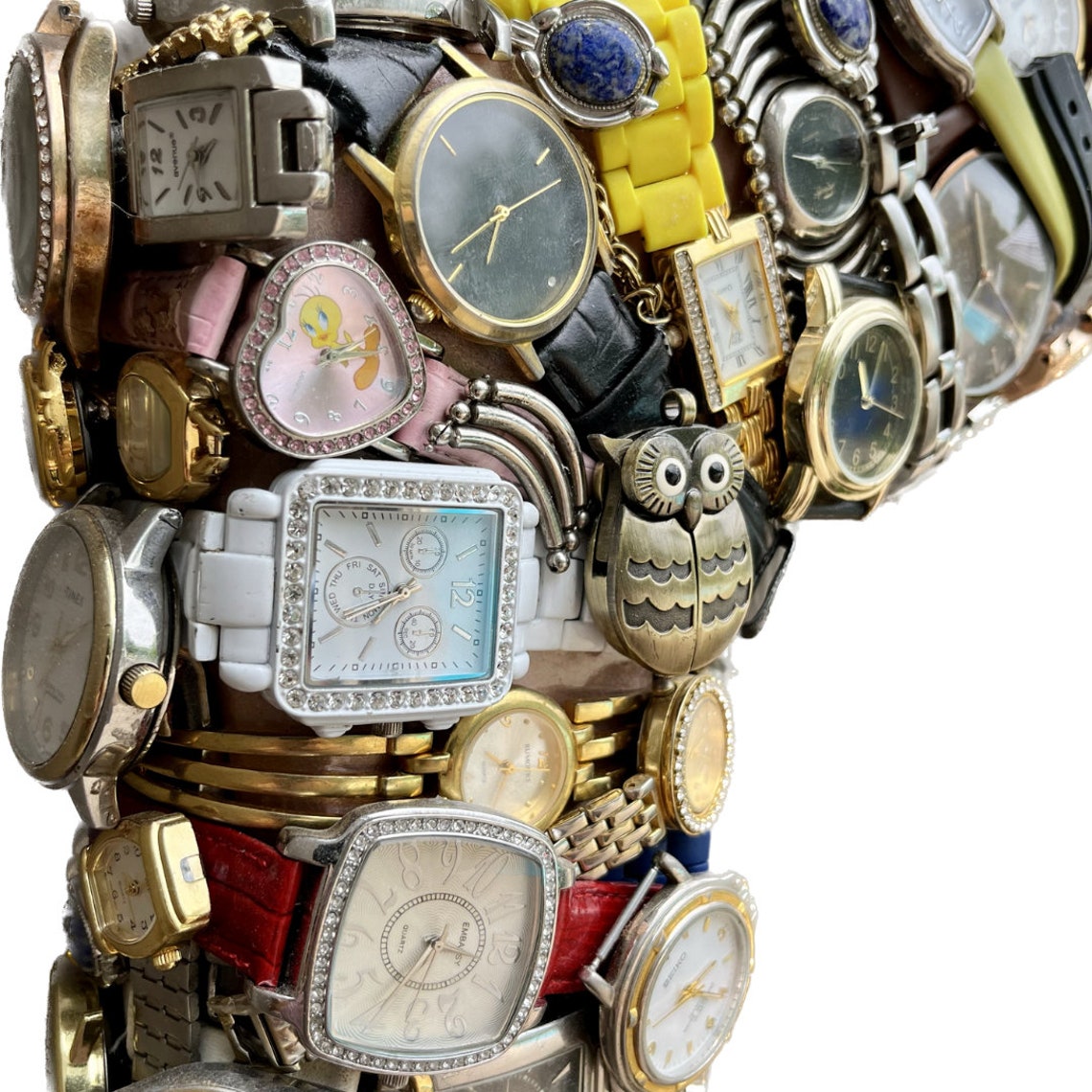 Large Question Mark Wall Art Covered With 100s of Used Wrist Watches ...