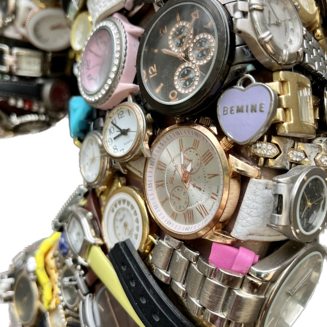 Large Question Mark Wall Art Covered With 100s of Used Wrist Watches ...