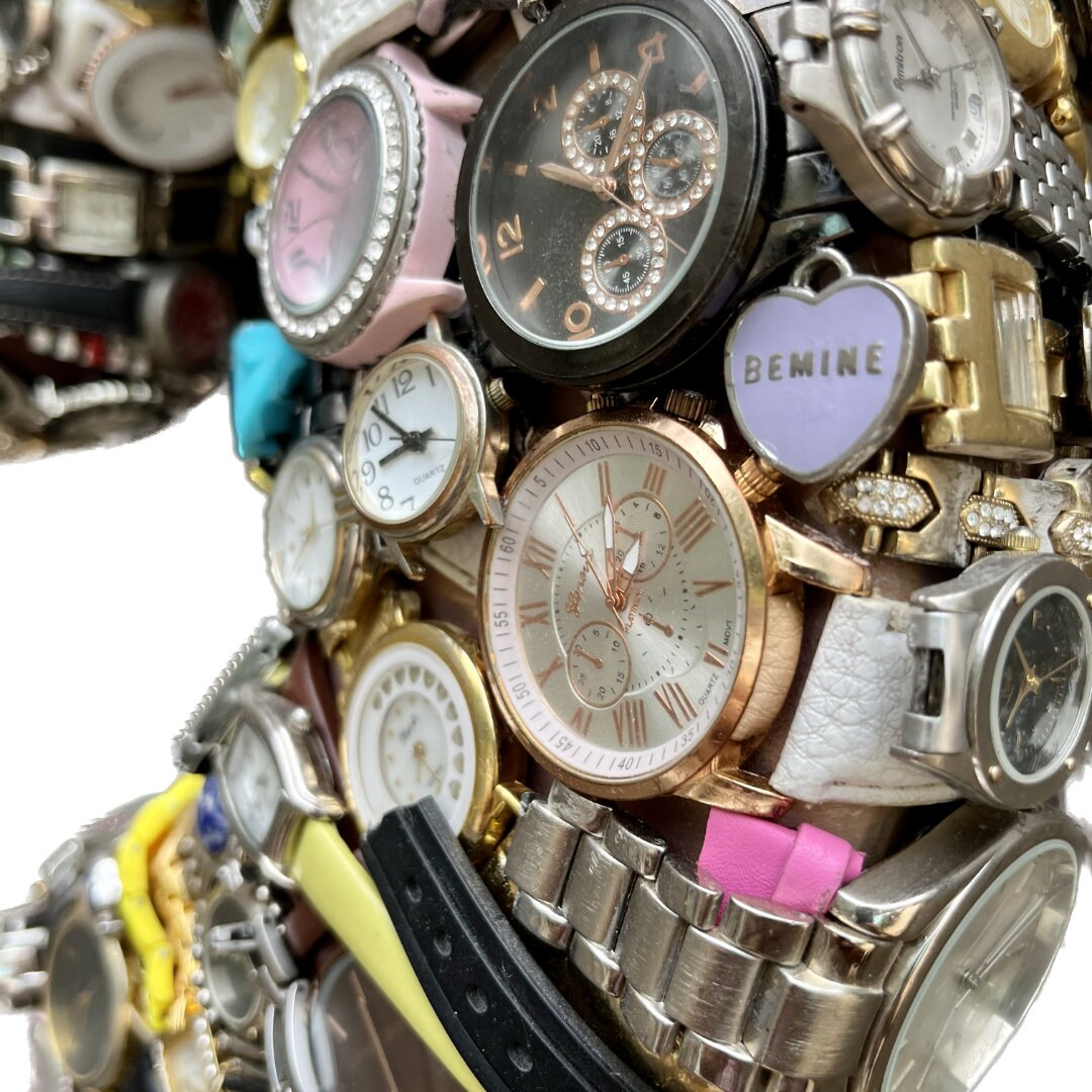 Large Question Mark Wall Art Covered With 100s of Used Wrist Watches ...