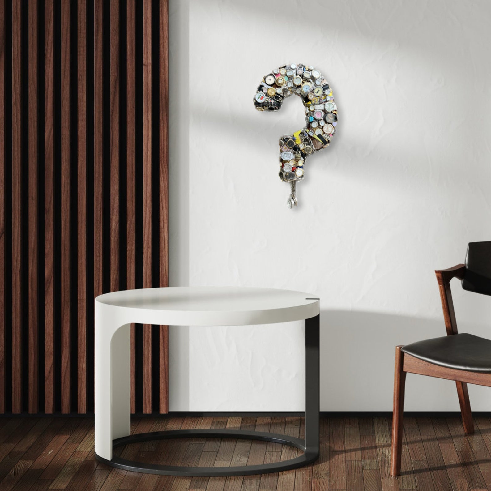 Large Question Mark Wall Art Covered With 100s of Used Wrist Watches ...