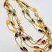 Colorful Bead Necklace 80s Multicolor Gold Paint Costume Jewelry ...