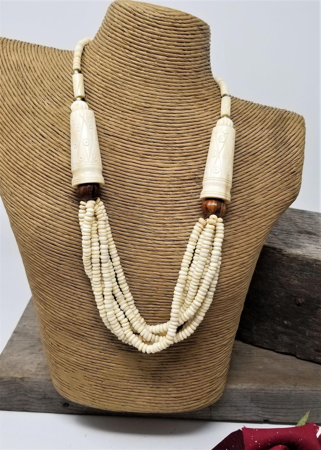 Stunning Multi Strand Bone Necklace - Etsy
