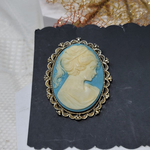 Blue Cameo - Etsy