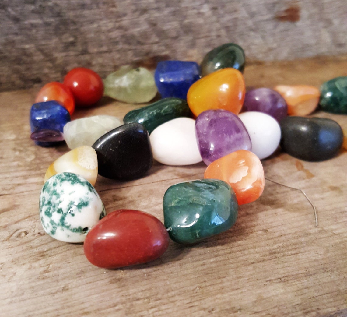 Natural Tumbled Stone Beads for You Carnelian Tree Agate | Etsy