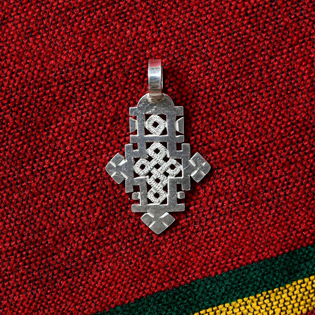 Ethiopian Silver Neck Cross , Coptic Cross , Religious Gift Idea ...