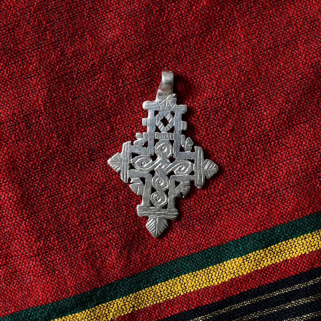 Ethiopian Cross Pendant Necklace African Ethnic Jewelry Necklace Rasta ...