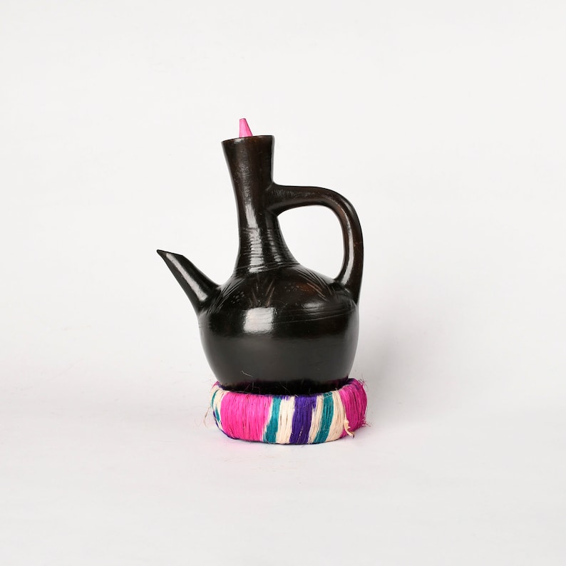 Traditional Ethiopian Coffee Pot Jebena With Cushion ጀበና Tribal Ethnic ...