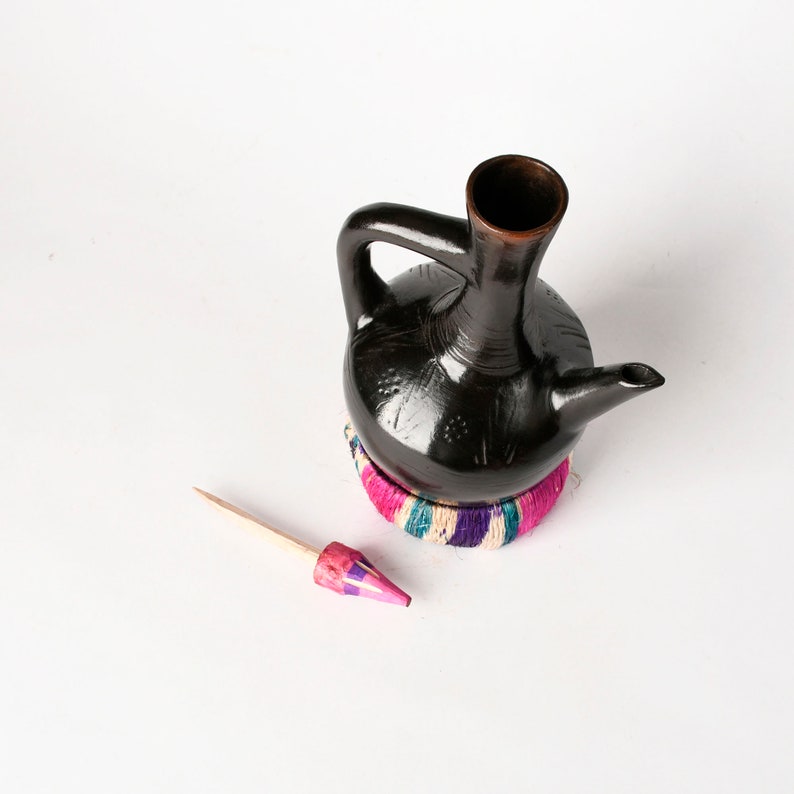 Traditional Ethiopian Coffee Pot Jebena With Cushion ጀበና Tribal Ethnic ...